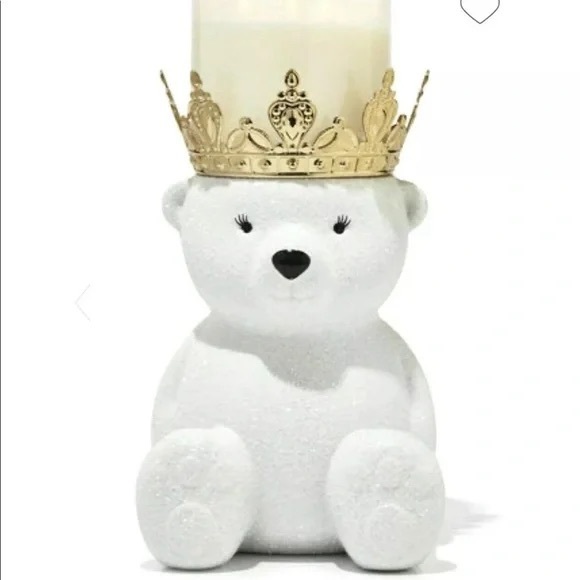 Bath & Body Works | Other | Bath Body Works Royal Polar Bear 3 Wick Candle Holder | Poshmark